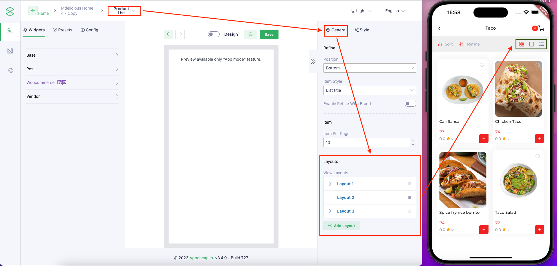How to setting layout product list page? – Appcheap